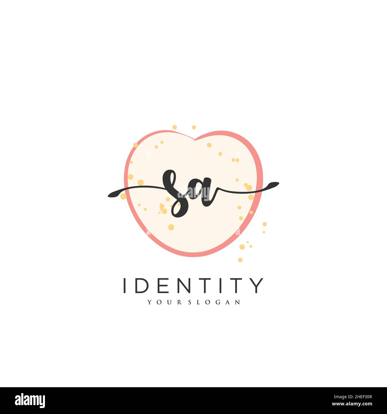 SA Handwriting logo vector art of initial signature, wedding, fashion ...