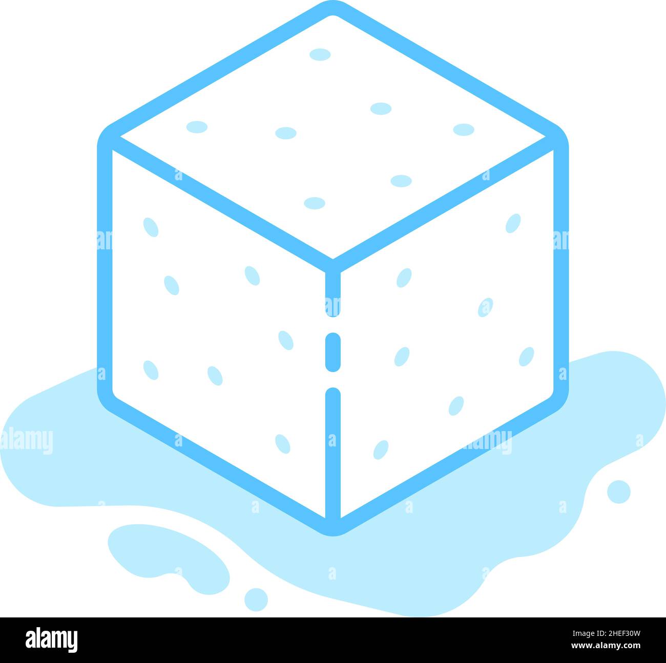 ice cube blue icon isolated on white Stock Vector Image & Art - Alamy