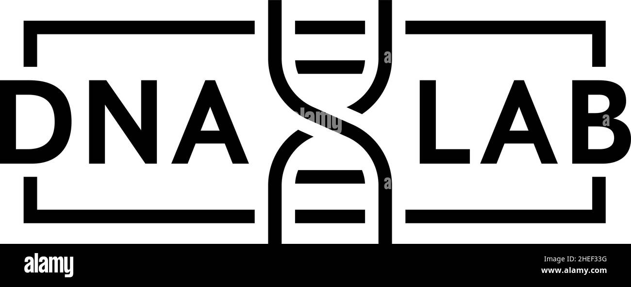 dna test thin line logo Stock Vector Image & Art - Alamy