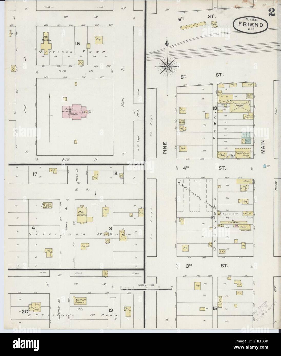 Map of friend nebraska hi-res stock photography and images - Alamy