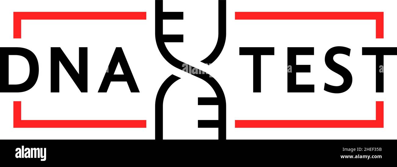 thin line dna test simple logo Stock Vector Image & Art - Alamy