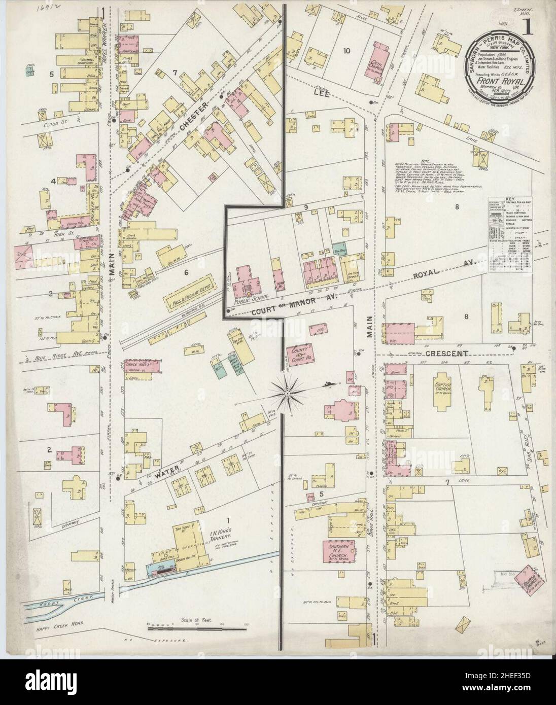 Map of front royal virginia hi-res stock photography and images - Alamy