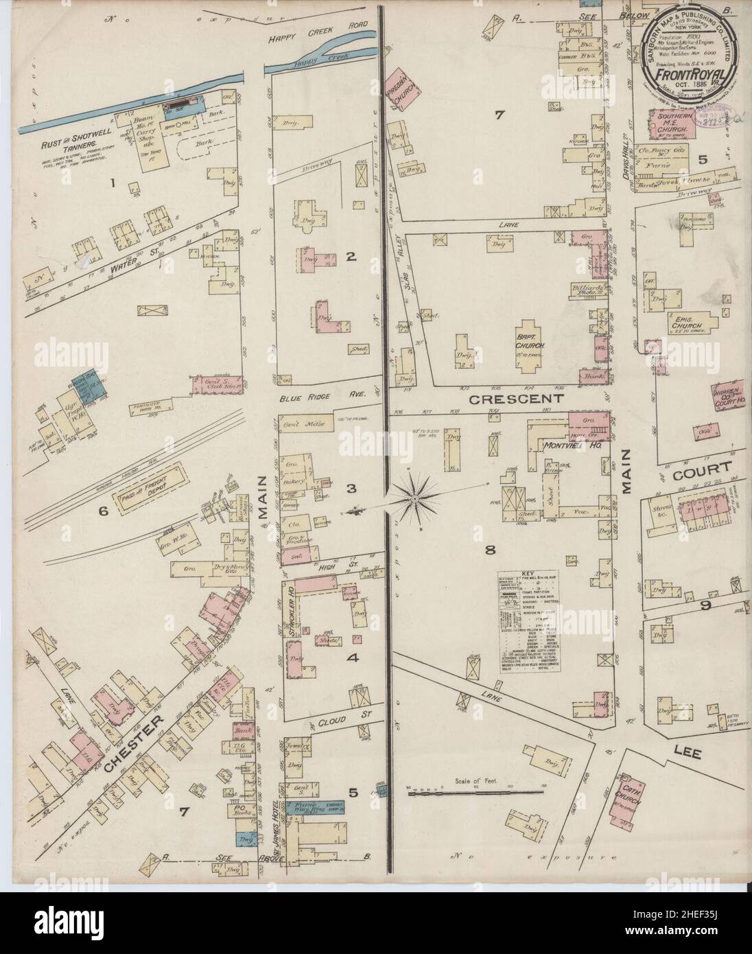 Map of front royal virginia hi-res stock photography and images - Alamy