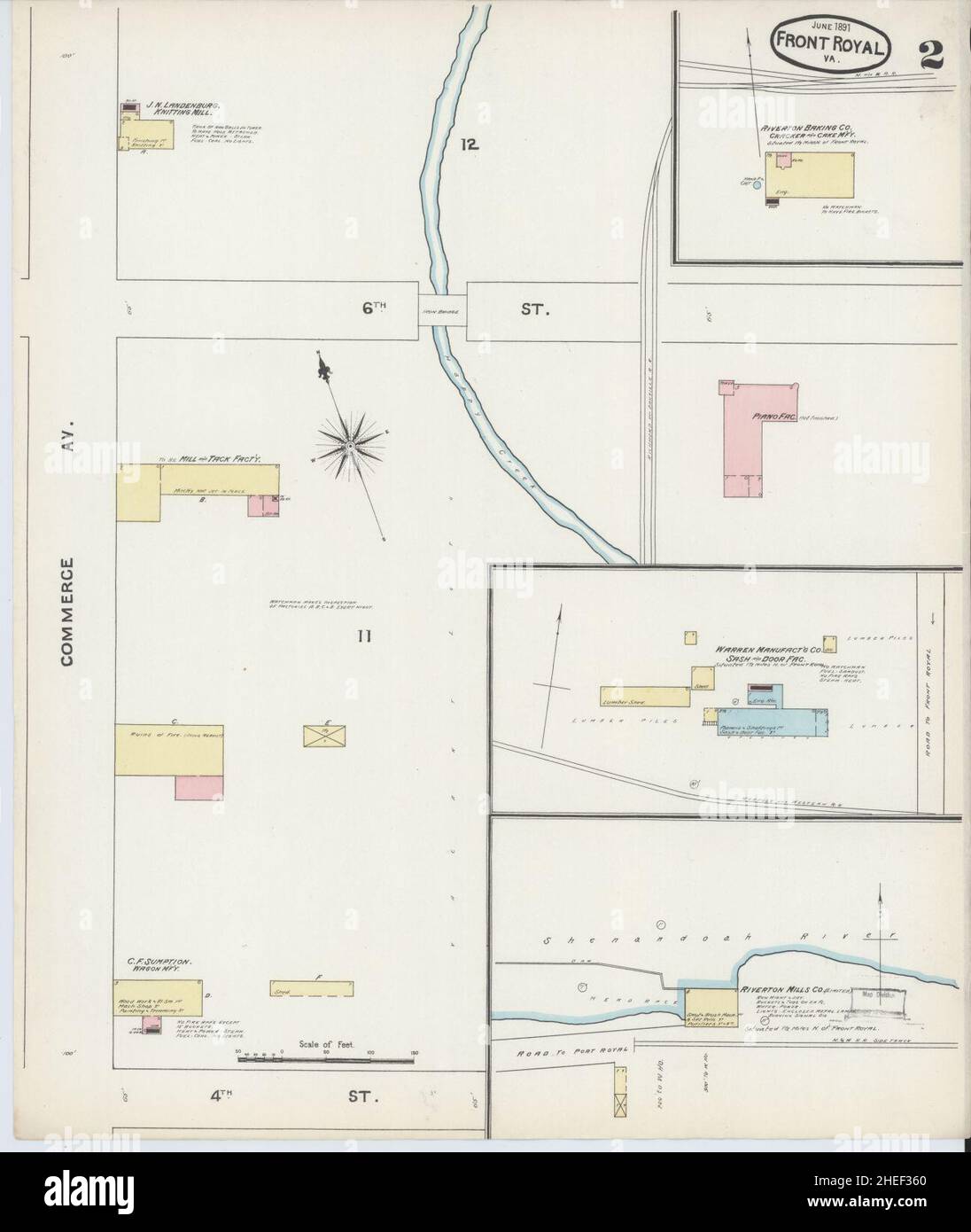 Map of front royal virginia hi-res stock photography and images - Alamy