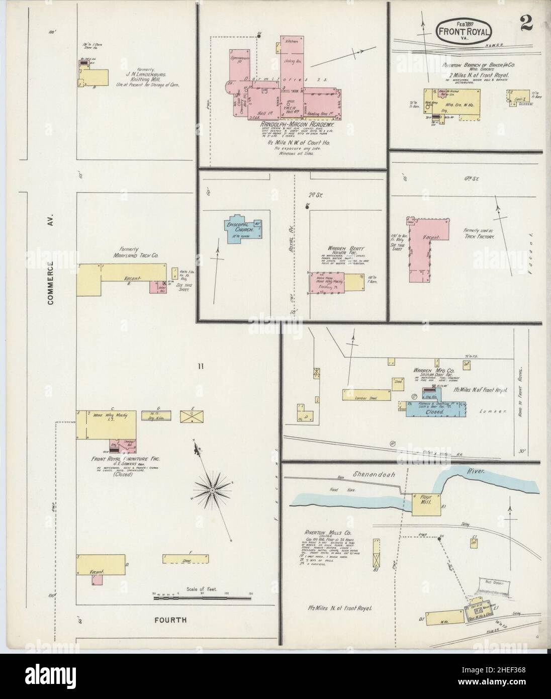 Map of front royal virginia hi-res stock photography and images - Alamy
