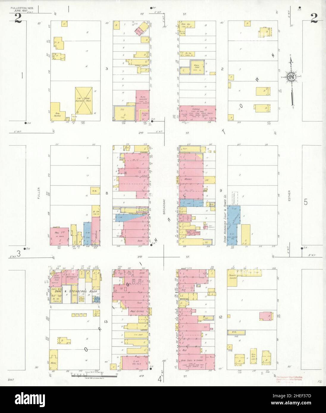 Fullerton nebraska map hi-res stock photography and images - Alamy