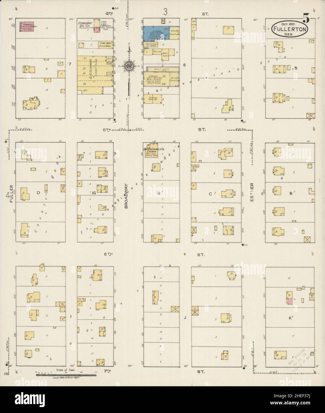 Fullerton nebraska map hi-res stock photography and images - Alamy