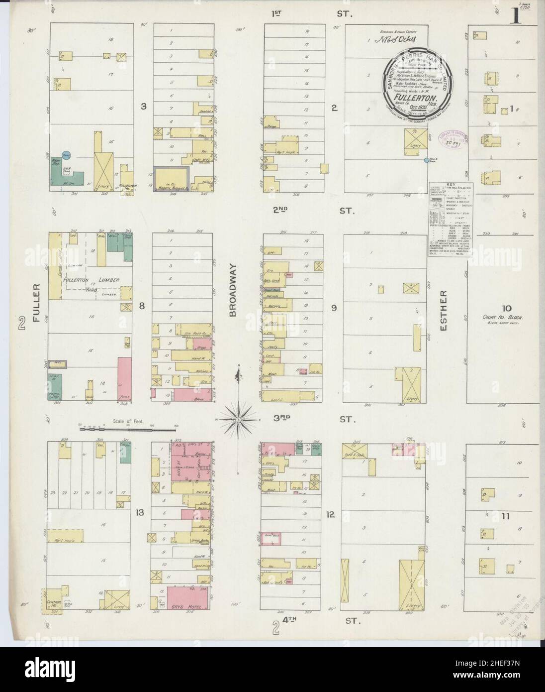 Map of fullerton nebraska hi-res stock photography and images - Alamy