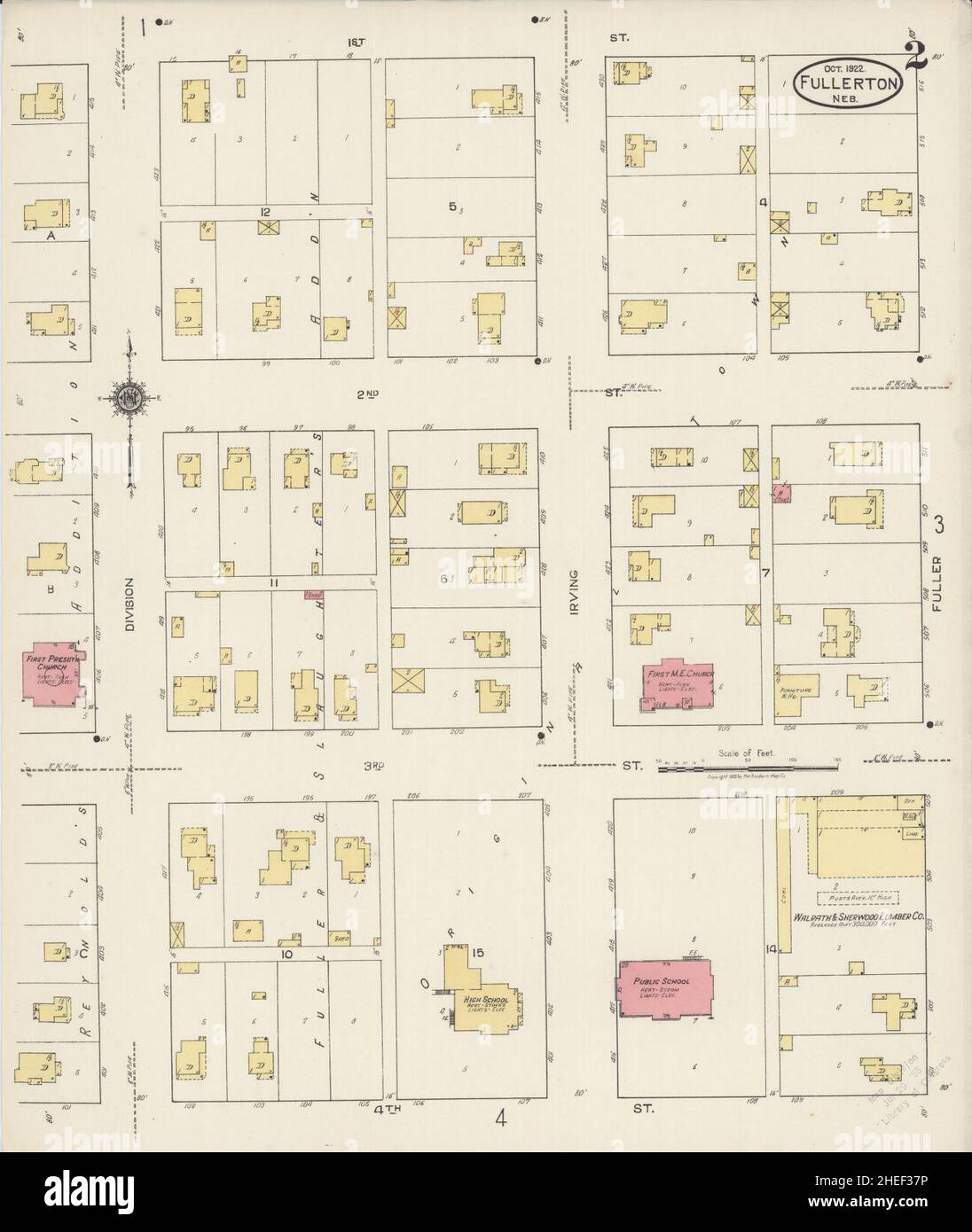 Map of fullerton nebraska hi-res stock photography and images - Alamy