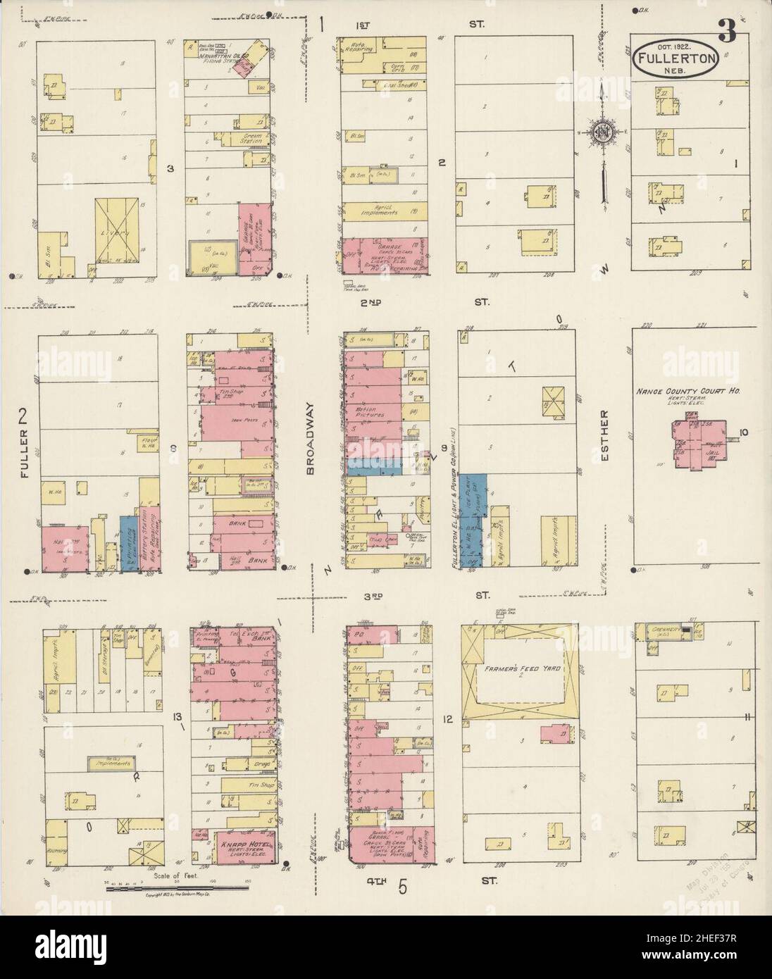 Fullerton nebraska map hi-res stock photography and images - Alamy