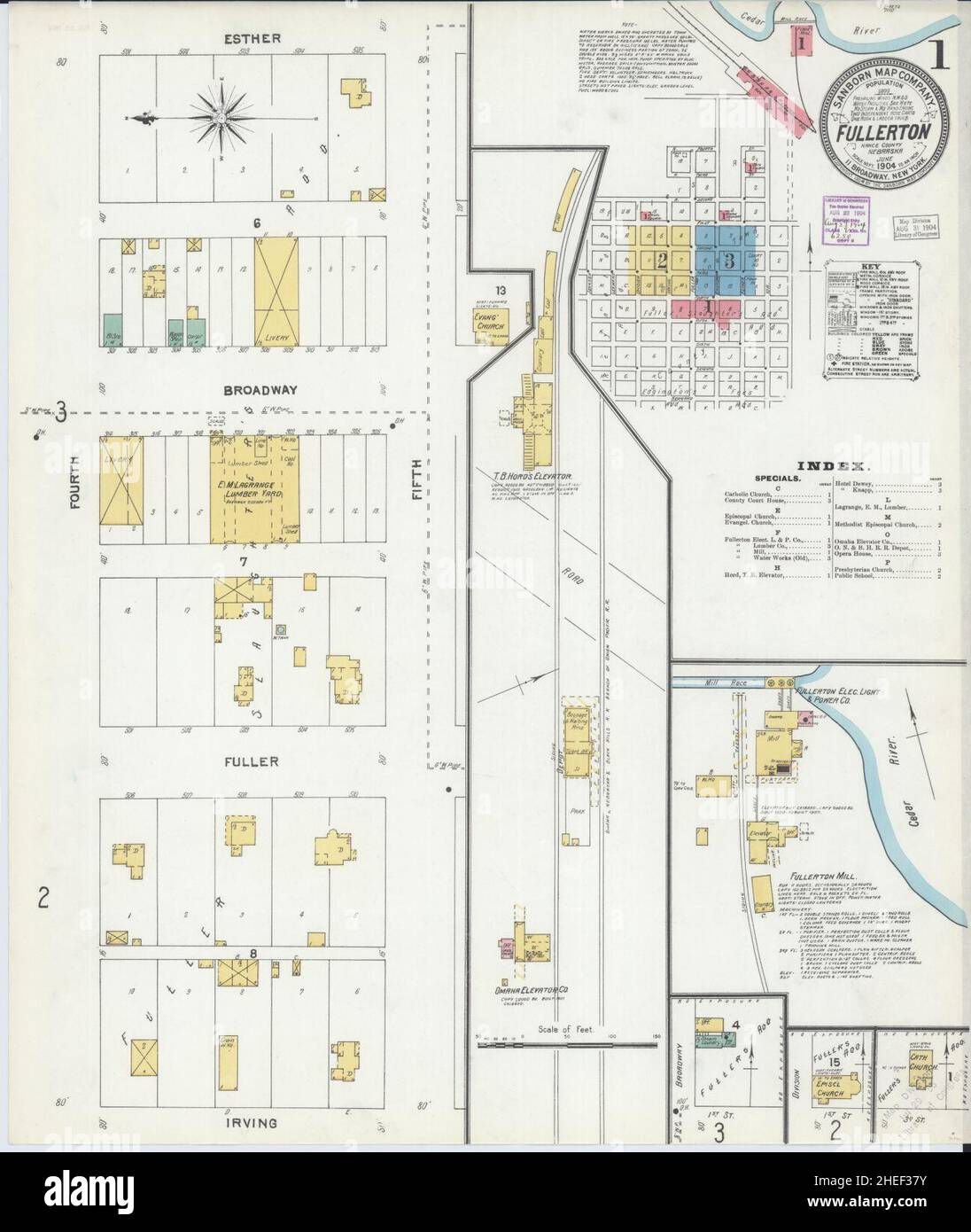 Fullerton nebraska map hi-res stock photography and images - Alamy