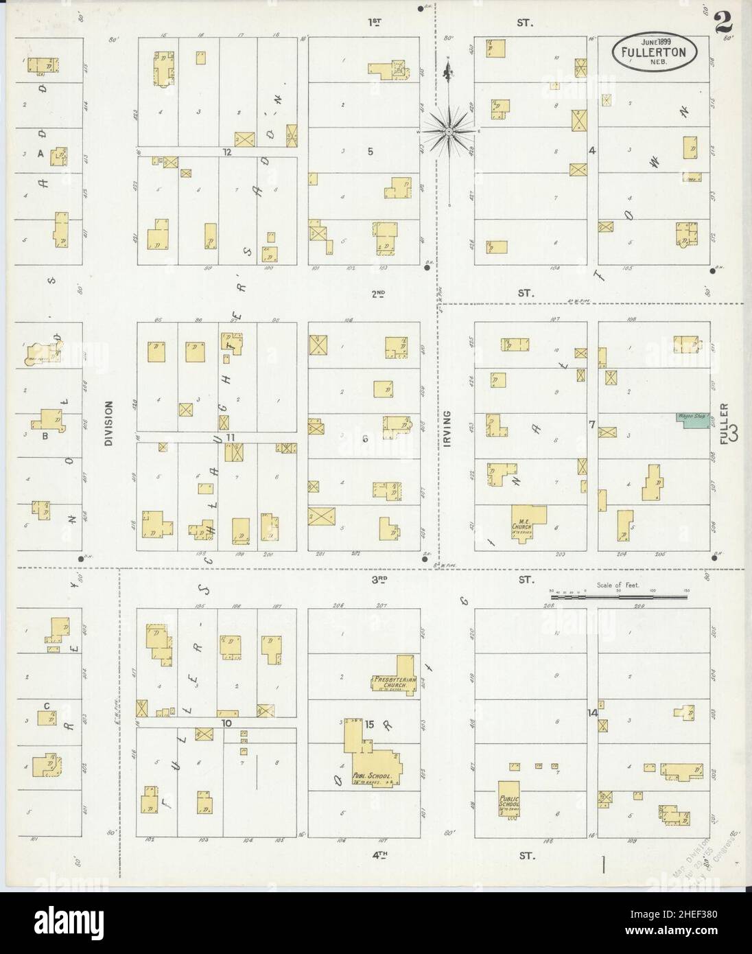Fullerton nebraska map hi-res stock photography and images - Alamy