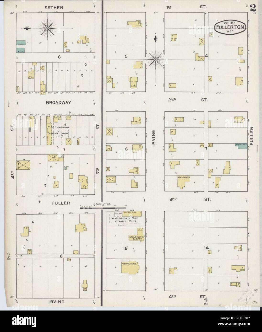 Map of fullerton nebraska hi-res stock photography and images - Alamy