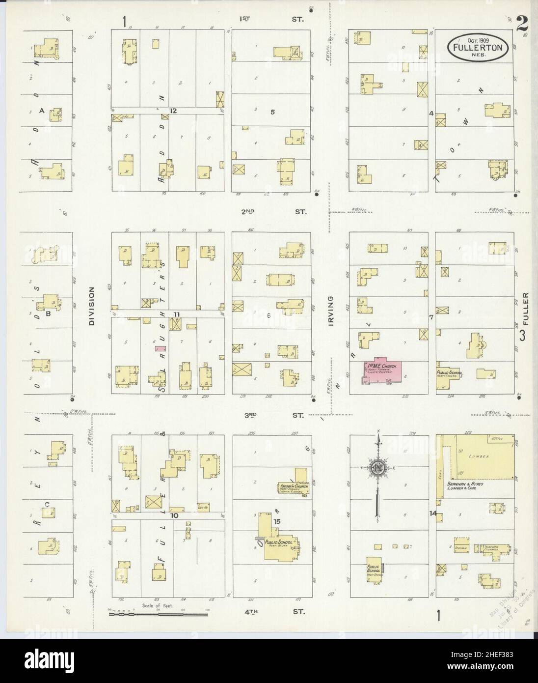 Map of fullerton nebraska hi-res stock photography and images - Alamy