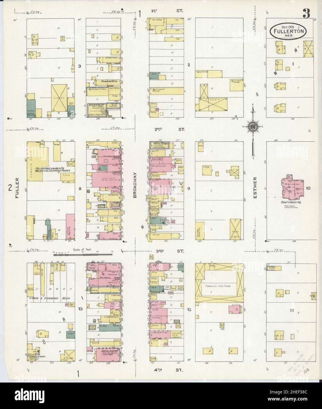 Map of fullerton nebraska hi-res stock photography and images - Alamy