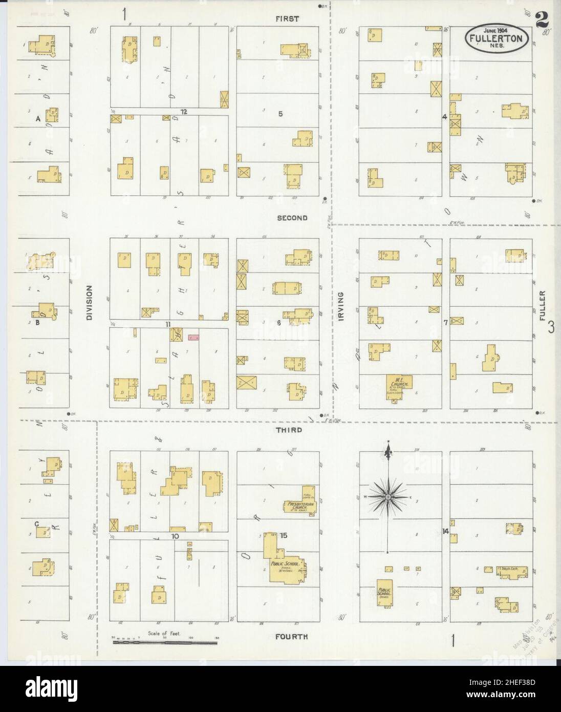 Map of fullerton nebraska hi-res stock photography and images - Alamy