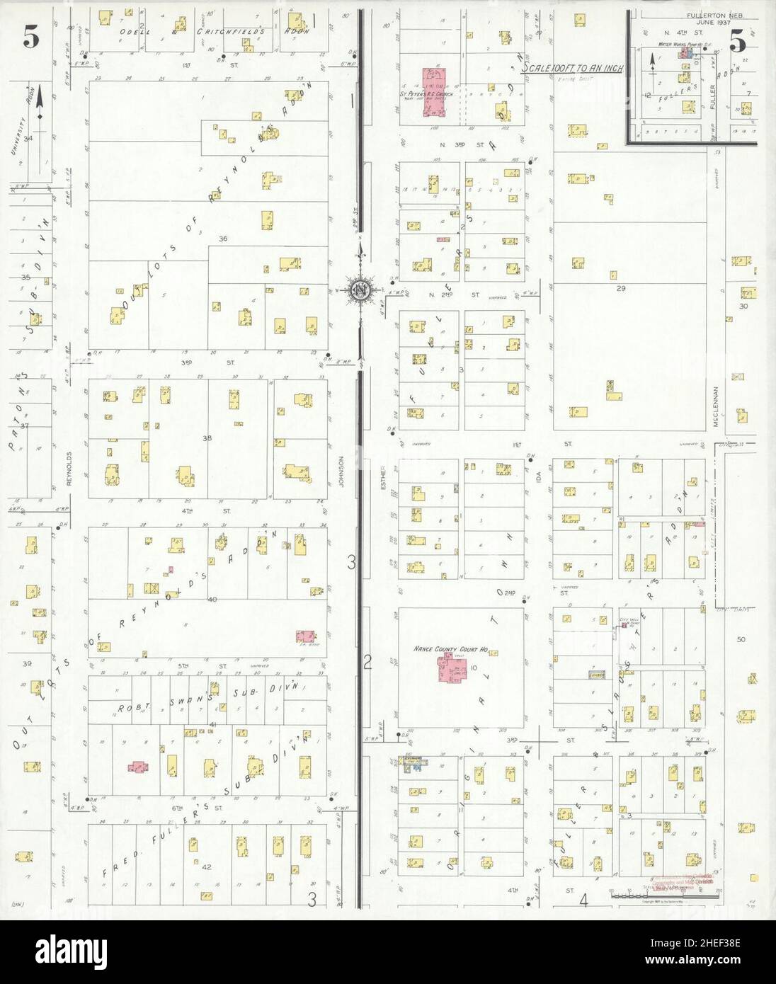 Map of fullerton nebraska hi-res stock photography and images - Alamy
