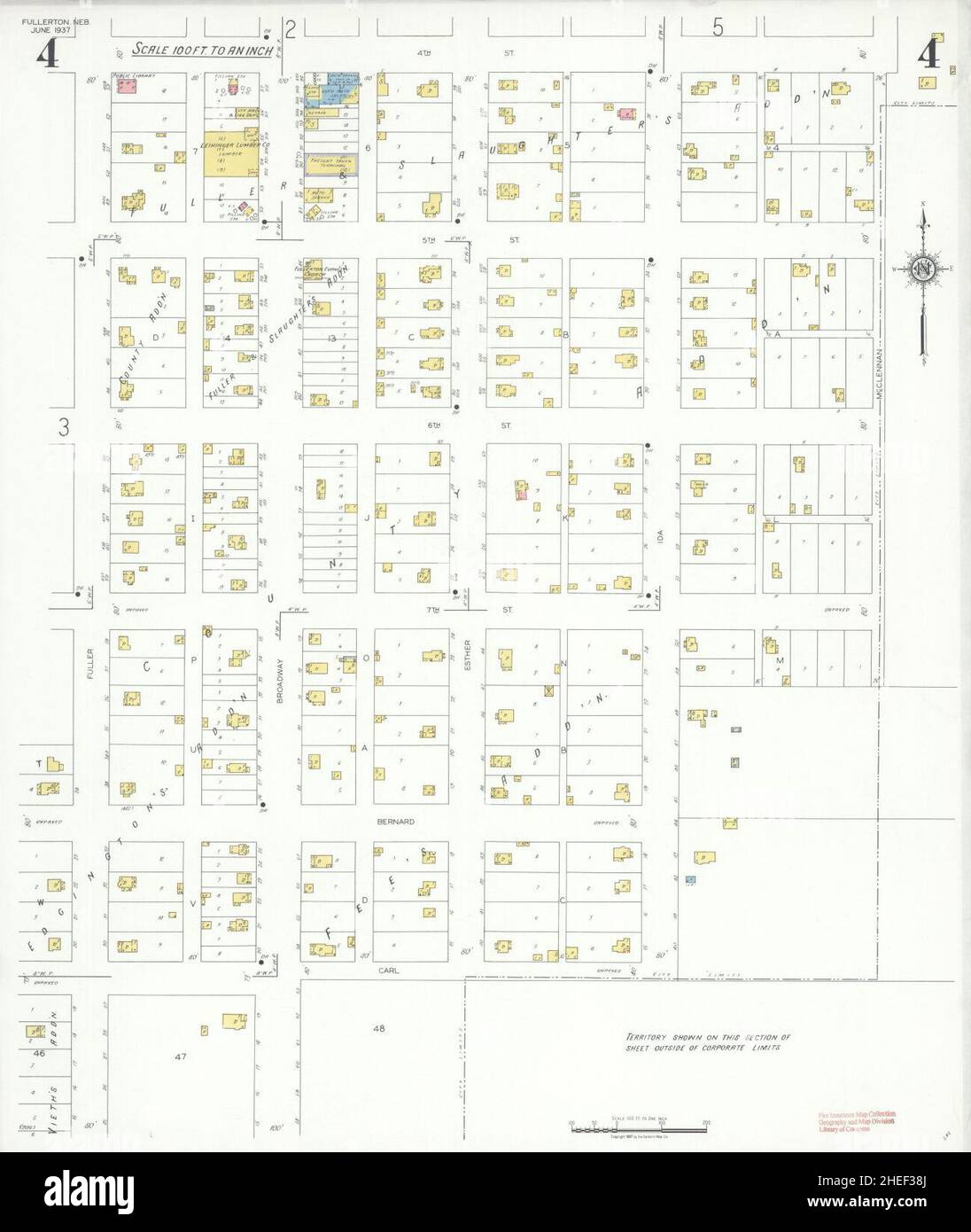 Map of fullerton nebraska hi-res stock photography and images - Alamy