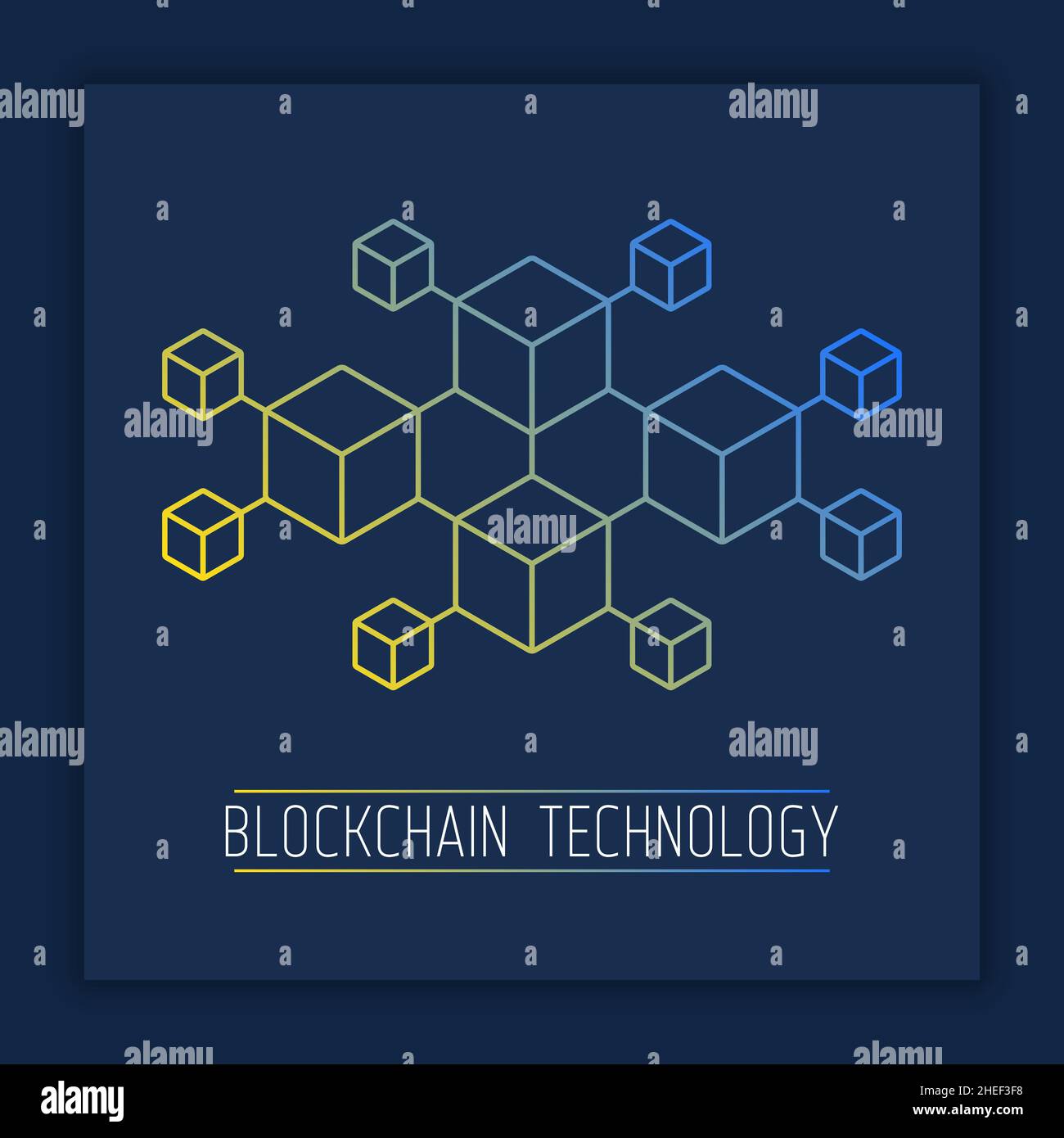 simple layout with blockchain future technology Stock Vector Image ...