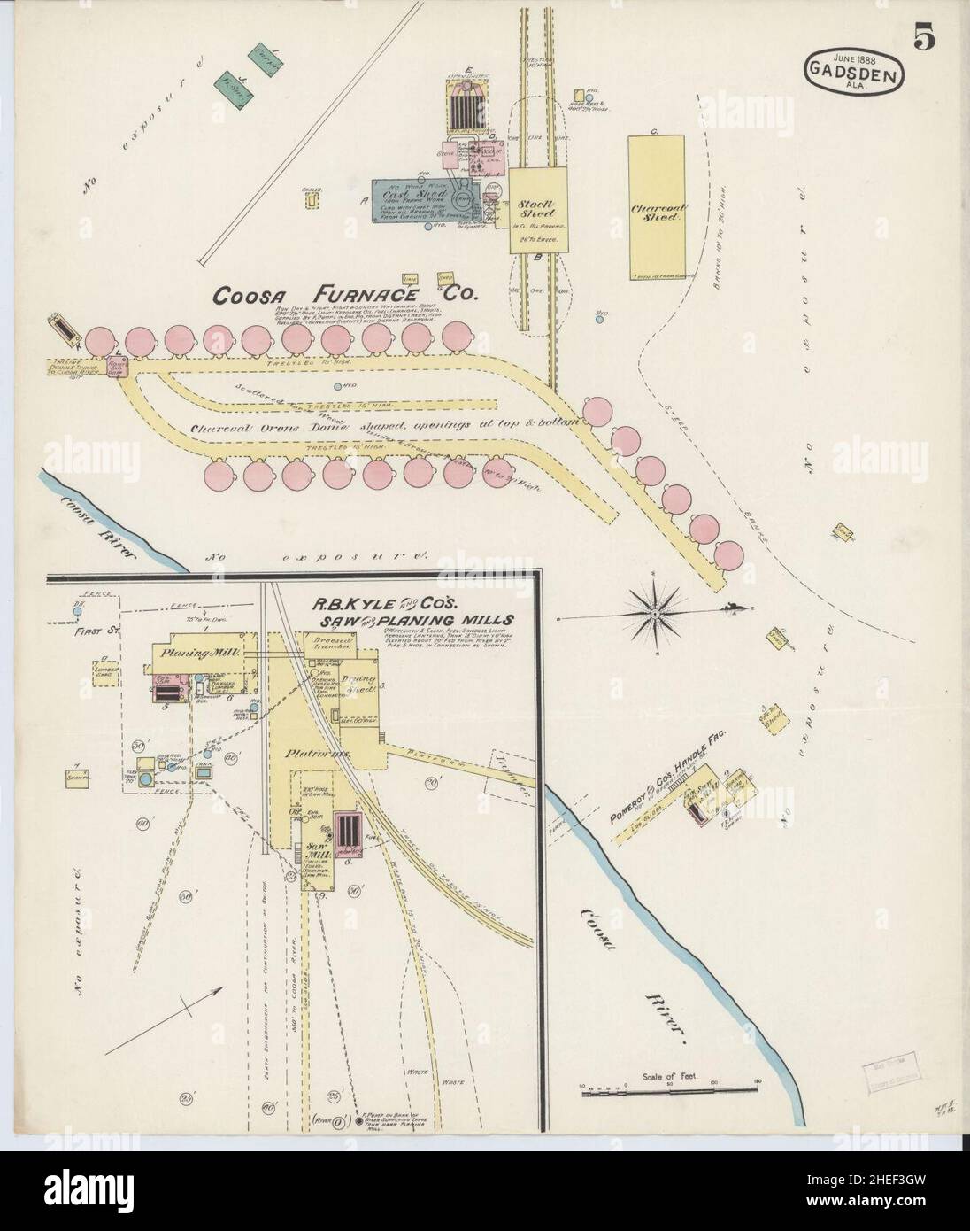 Gadsden county map hi-res stock photography and images - Alamy