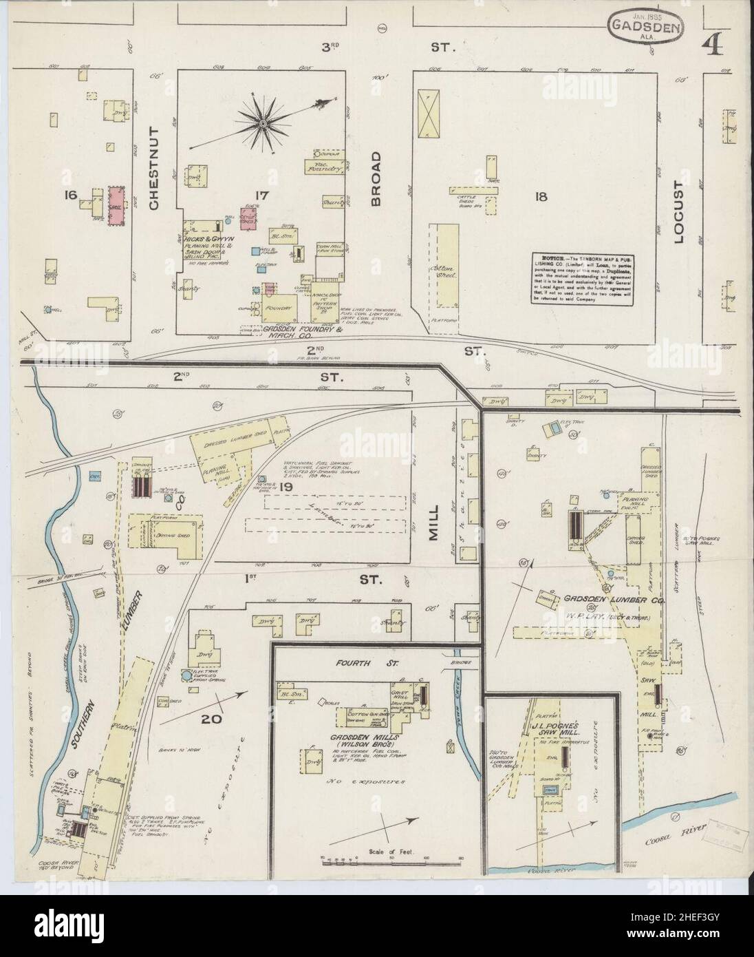Gadsden county map hi-res stock photography and images - Alamy