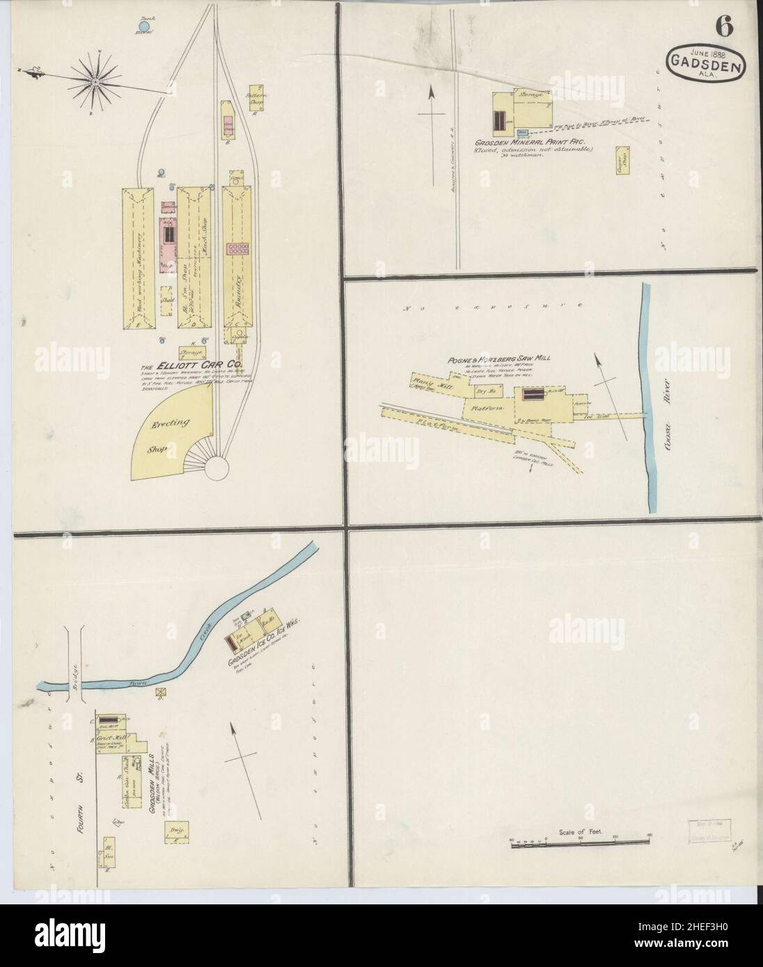 Gadsden alabama map hi-res stock photography and images - Alamy