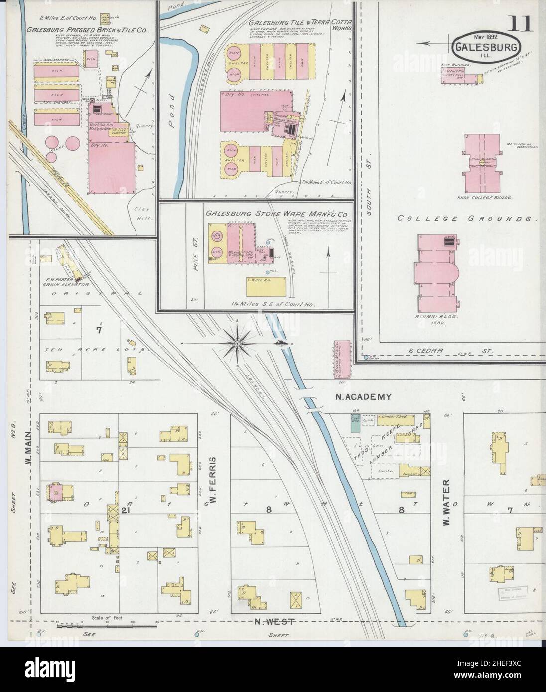 Map of galesburg hi-res stock photography and images - Alamy
