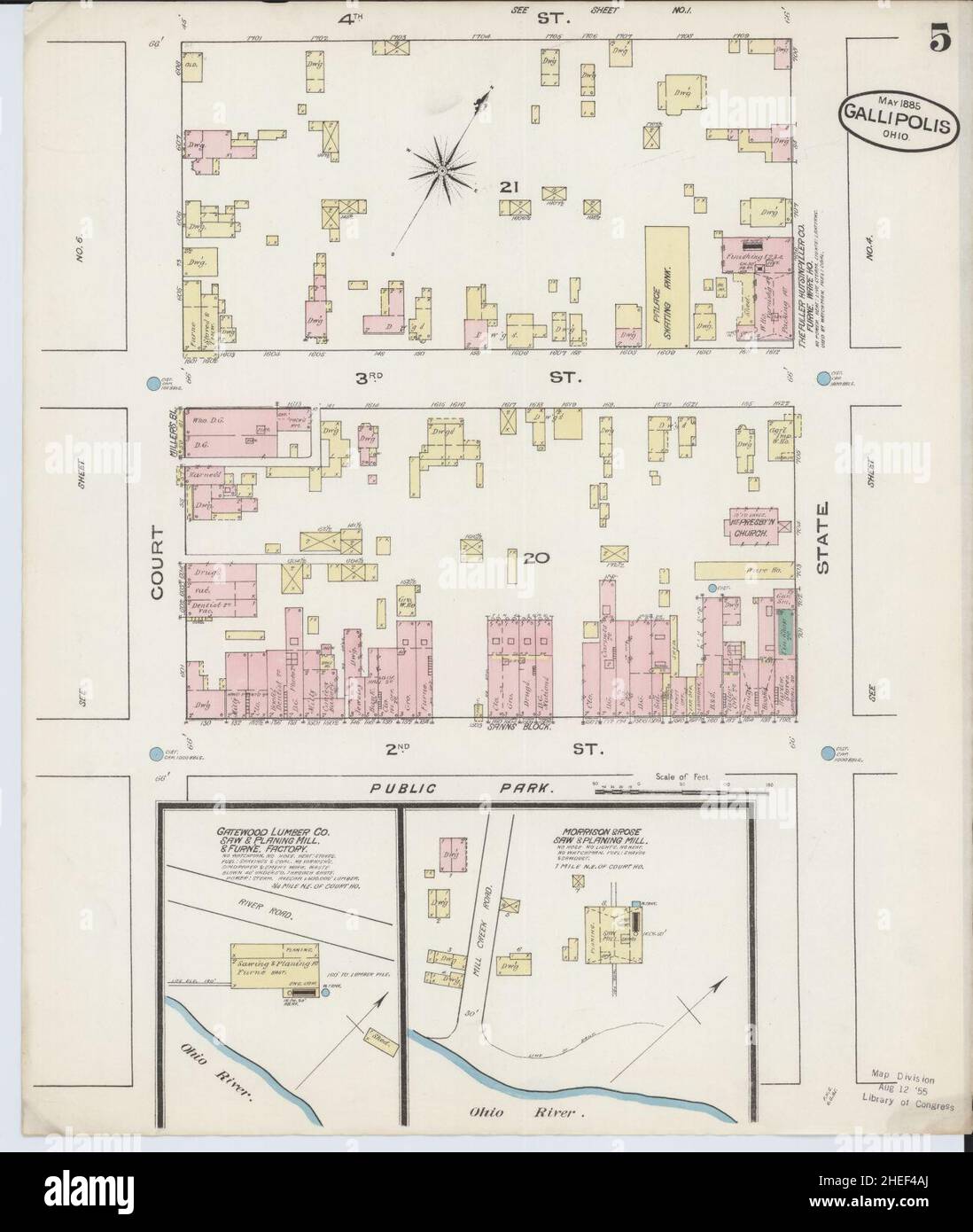 Gallia county map hi-res stock photography and images - Alamy