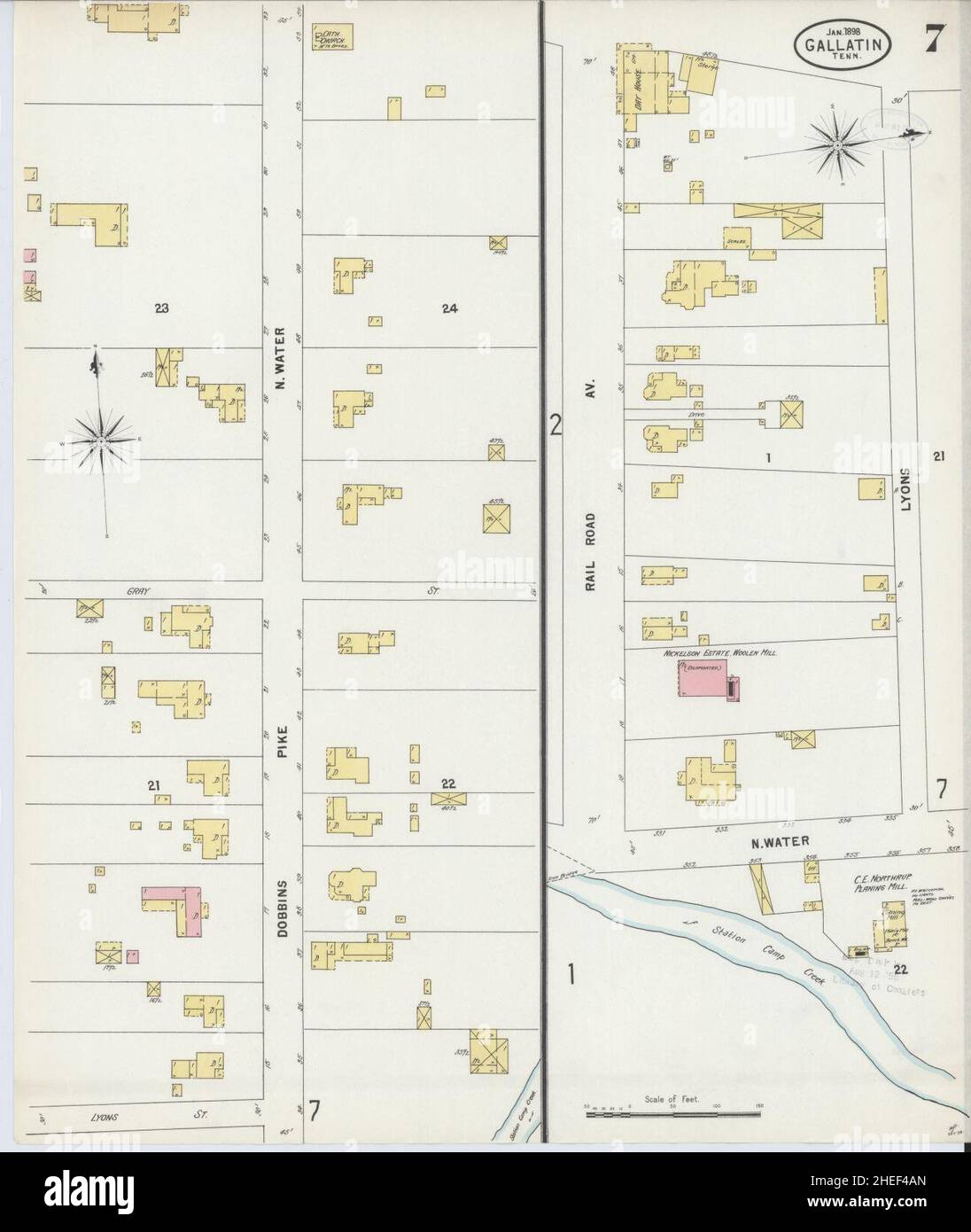 Sanborn Fire Insurance Map from Gallatin, Sumner County, Tennessee ...