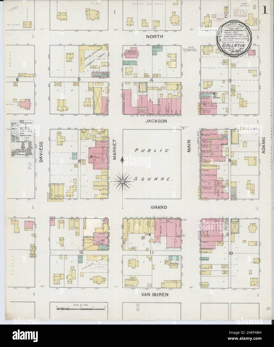 Map of gallatin missouri hi-res stock photography and images - Alamy