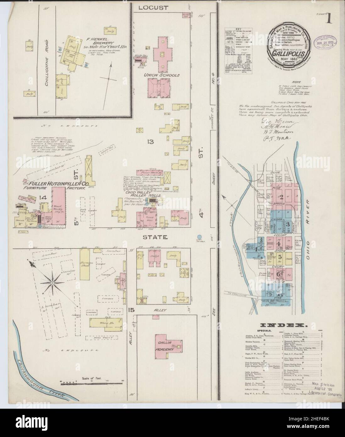 Gallia county map hi-res stock photography and images - Alamy