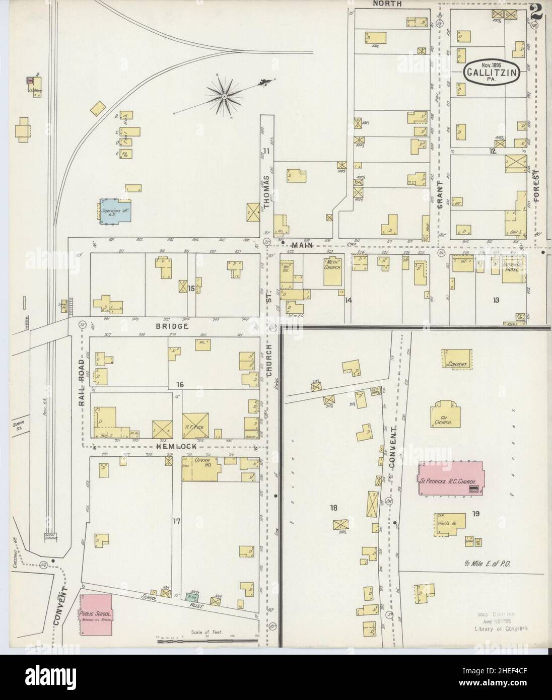 Cambria county map hi-res stock photography and images - Alamy