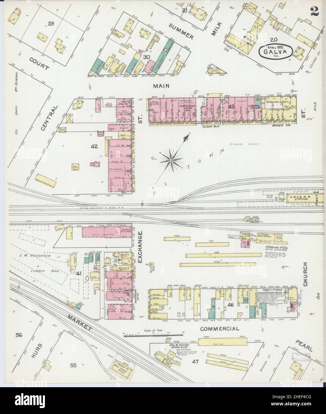Galva illinois map hi-res stock photography and images - Alamy