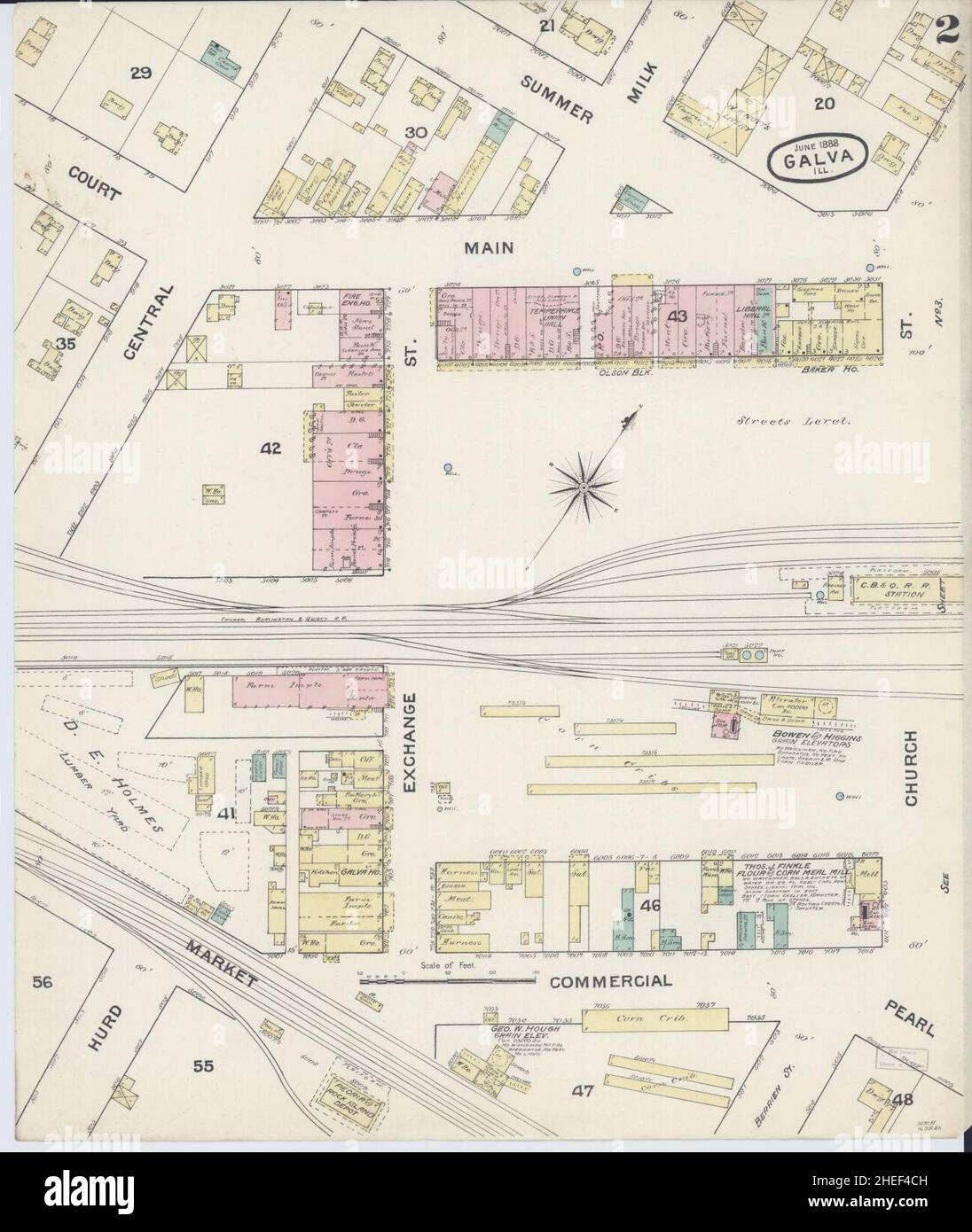 Galva illinois map hi-res stock photography and images - Alamy