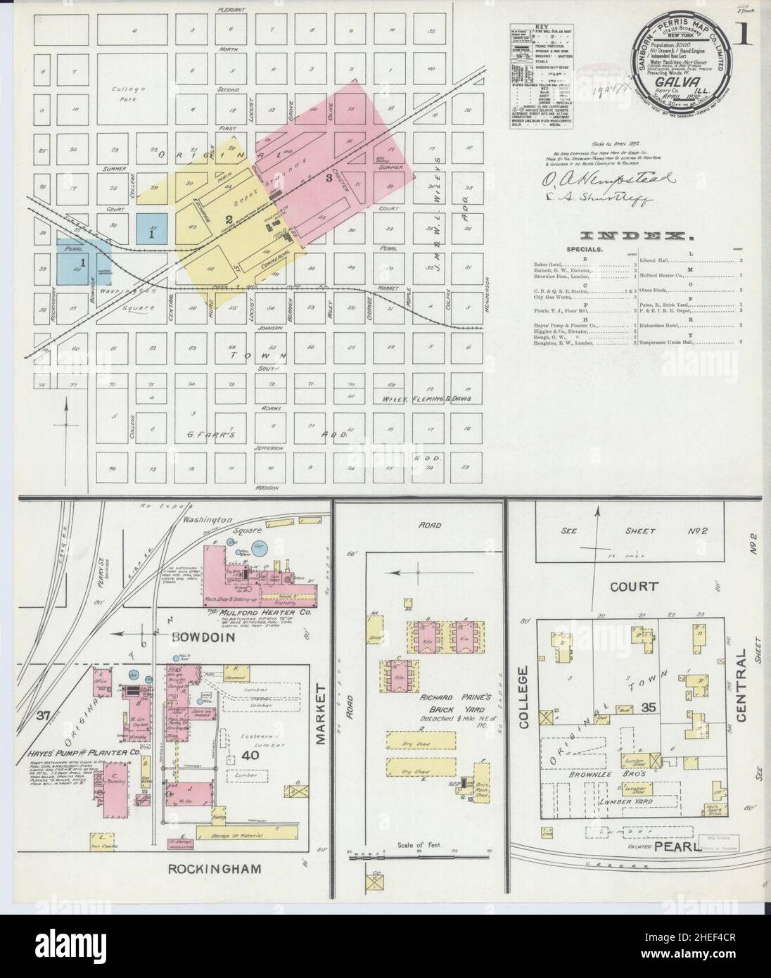 Galva illinois map hi-res stock photography and images - Alamy