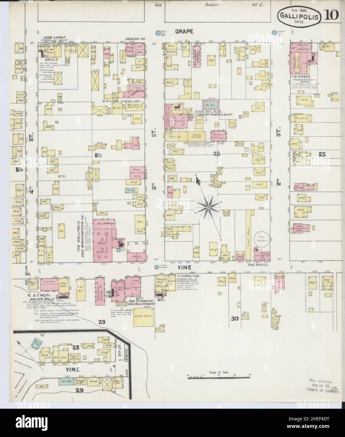 Map of gallipolis hi-res stock photography and images - Alamy