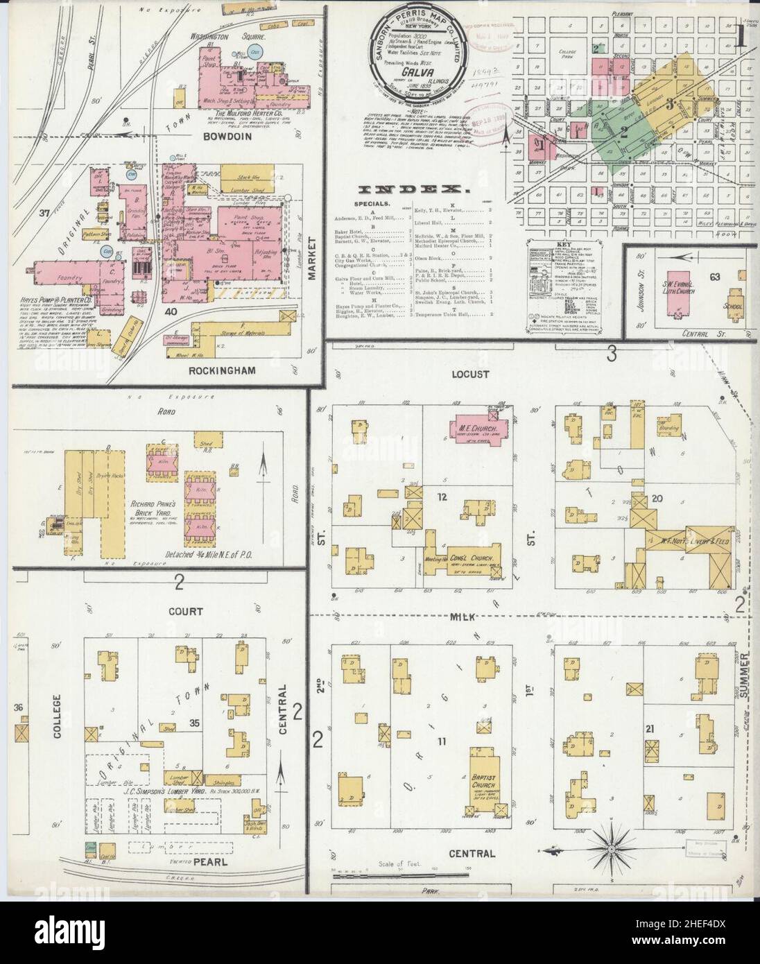 Map of galva hi-res stock photography and images - Alamy