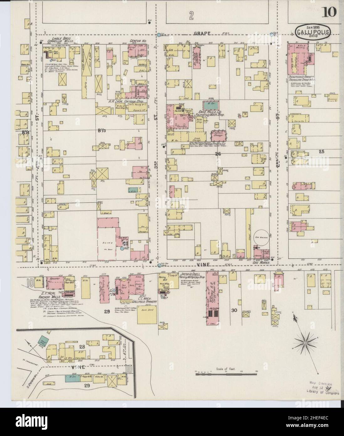 Gallipolis map hi-res stock photography and images - Alamy