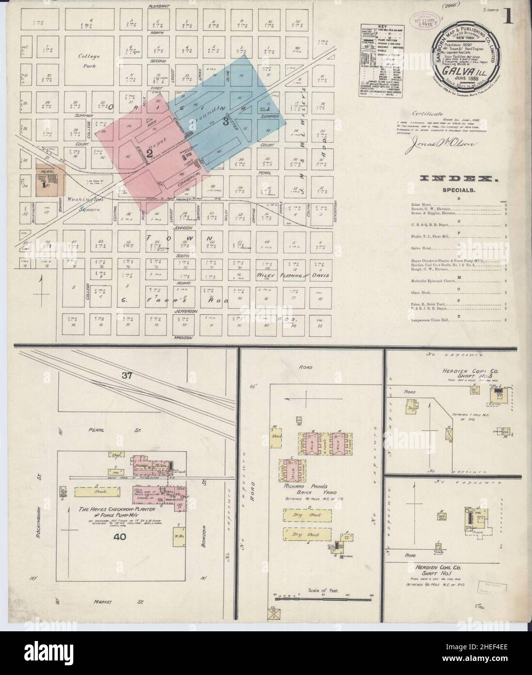 Galva illinois map hi-res stock photography and images - Alamy