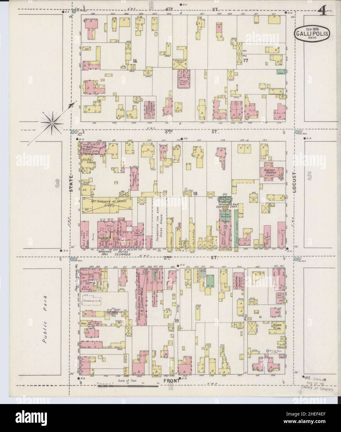 Gallipolis map hi-res stock photography and images - Alamy