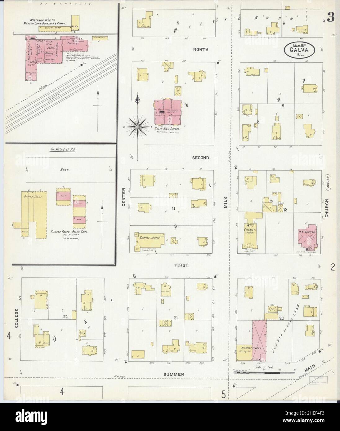 Galva illinois map hi-res stock photography and images - Alamy