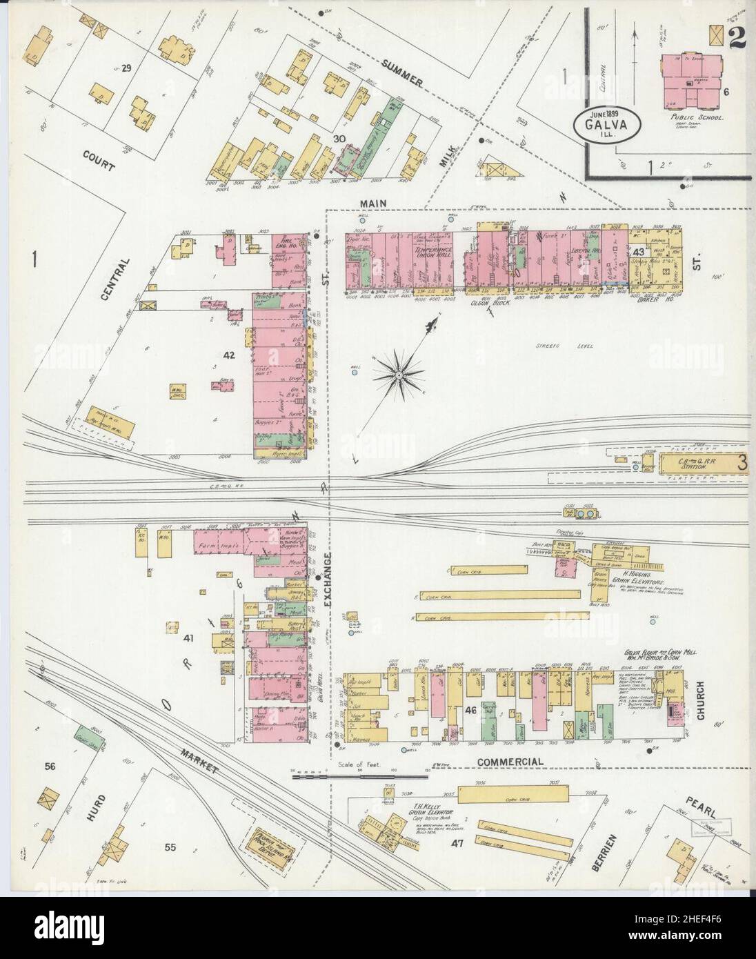 Galva illinois map hi-res stock photography and images - Alamy