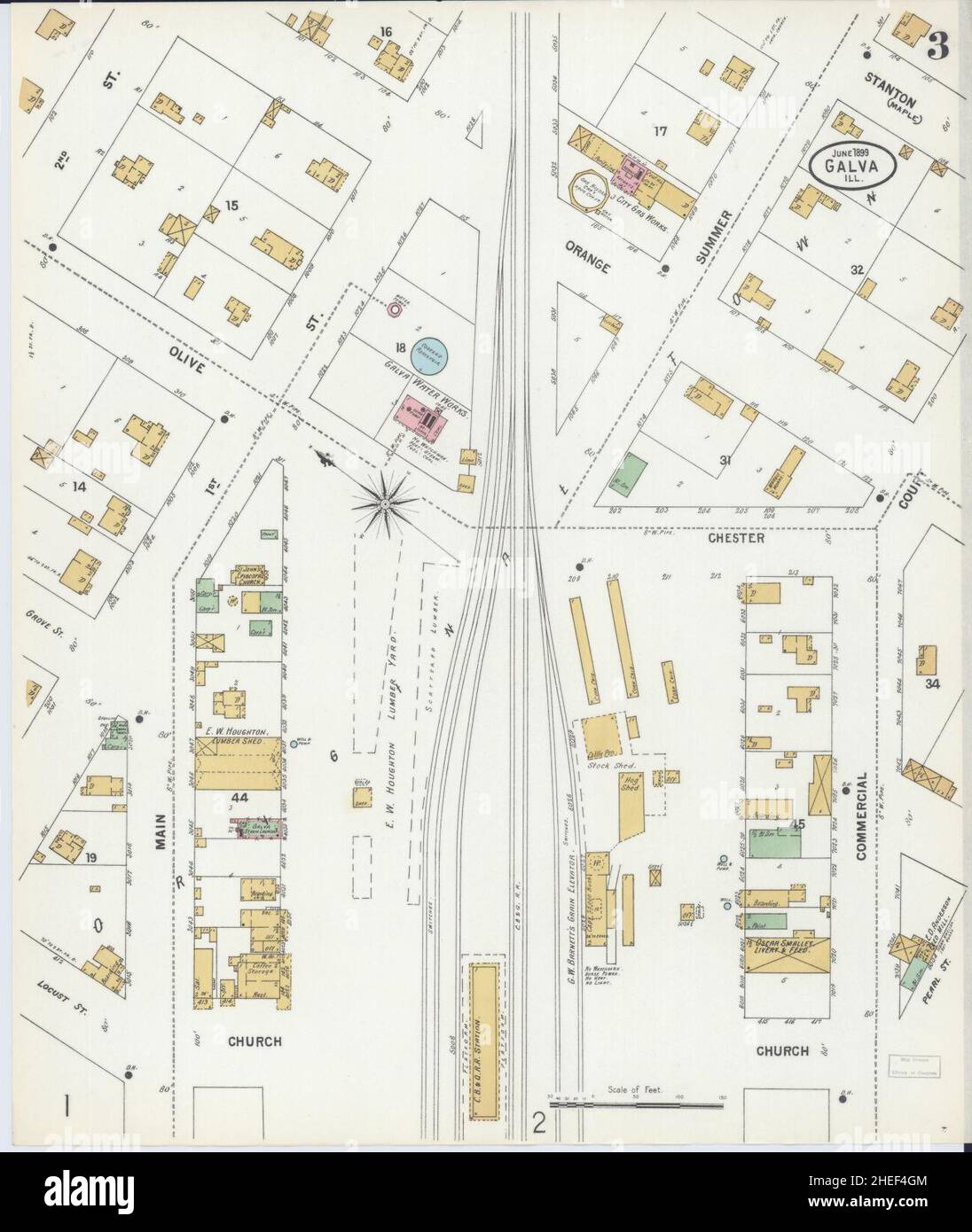 Galva illinois map hi-res stock photography and images - Alamy