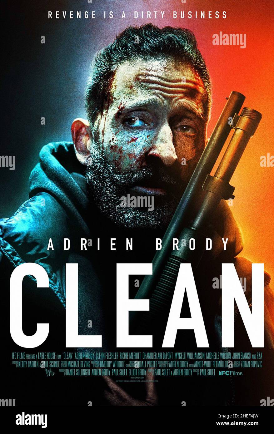 CLEAN, poster, Adrien Brody, 2020. © IFC Films /Courtesy Everett ...