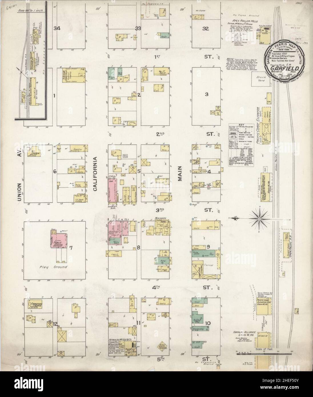 Garfield washington map hi-res stock photography and images - Alamy