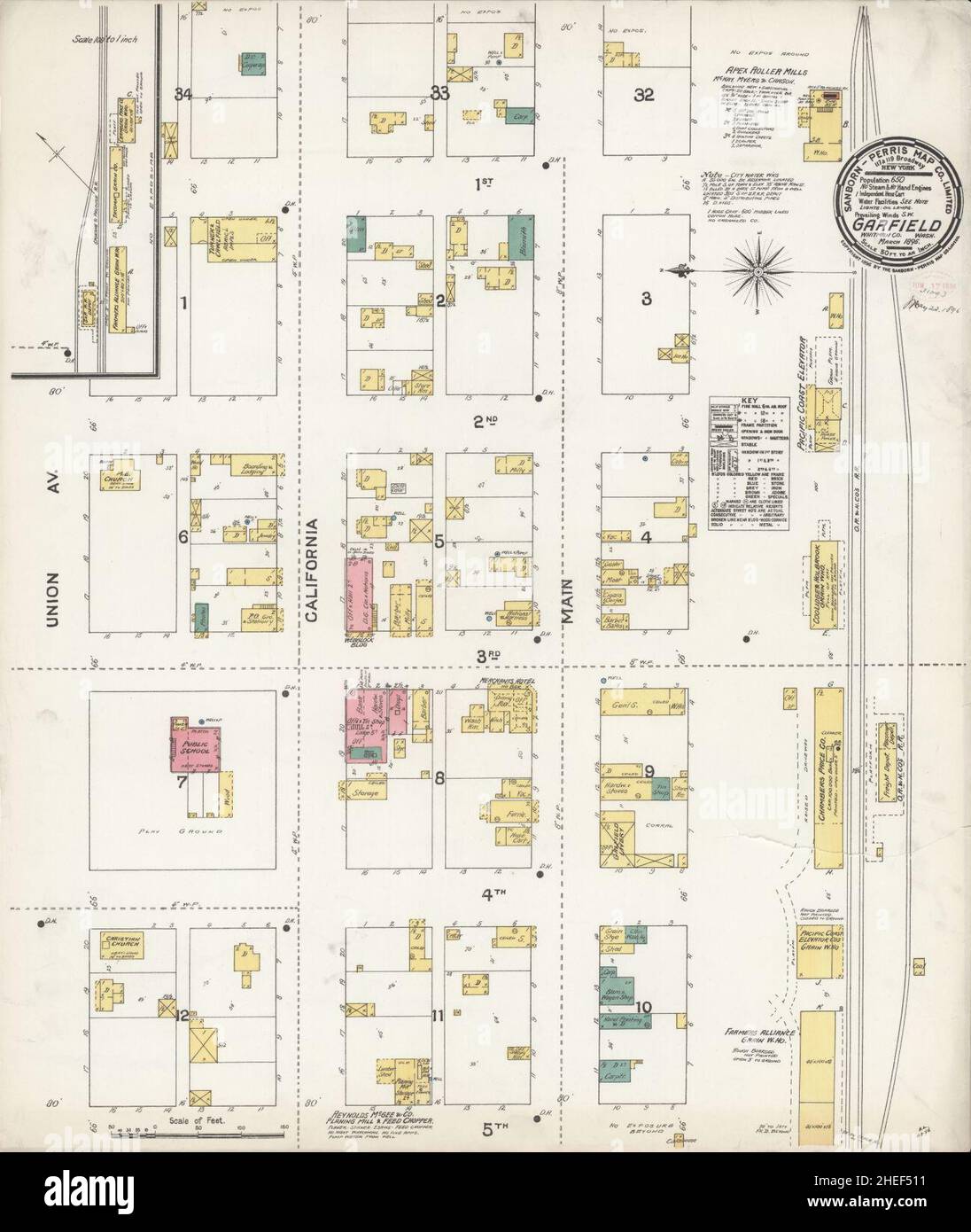 Garfield washington map hi-res stock photography and images - Alamy