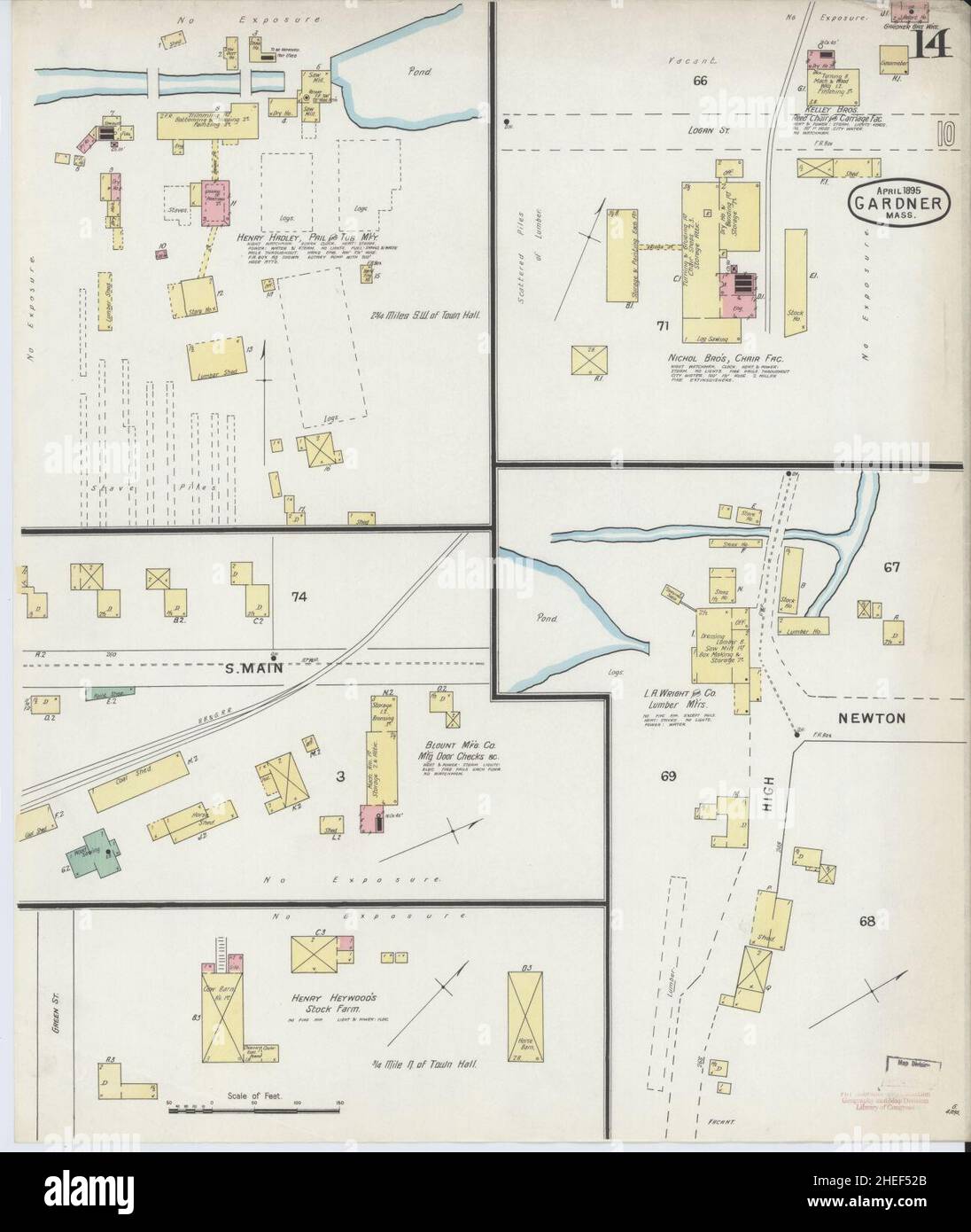 Gardner massachusetts map hi-res stock photography and images - Alamy