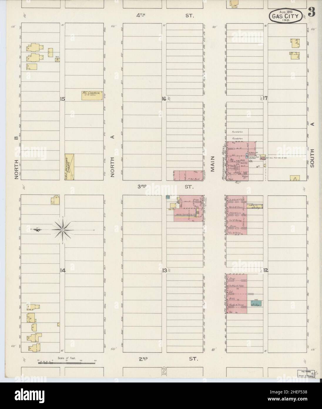 Sanborn Fire Insurance Map from Gas City, Grant County, Indiana Stock ...