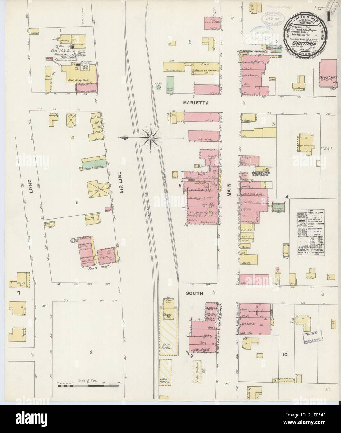 Gastonia map hi-res stock photography and images - Alamy