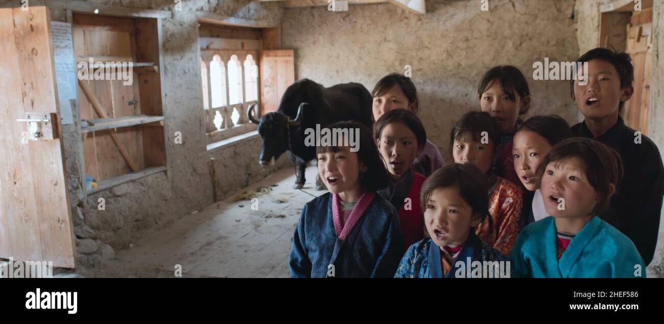 LUNANA: A YAK IN THE CLASSROOM, Pem Zam (front left), 2019. © Doma ...